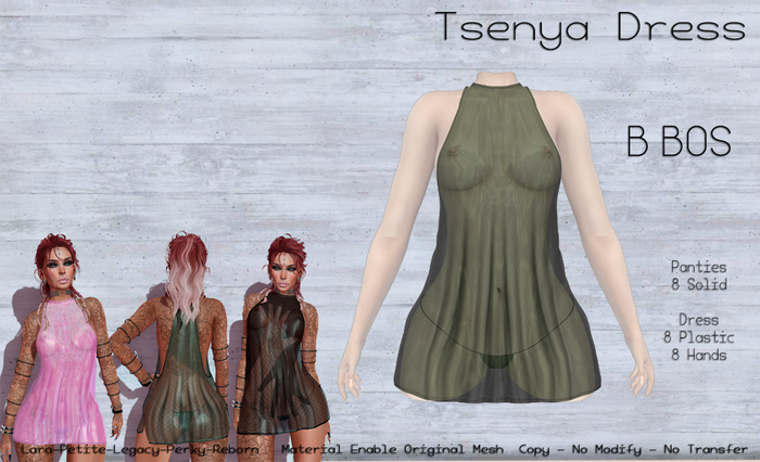 Second Life Marketplace B Bos Tsenya Dress Plastic Green Add Me